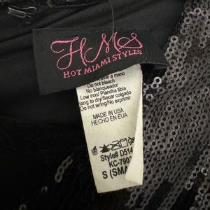 Hot Miami Styles | Dresses | Hot Miami Styles Black And Gold Sequins ...